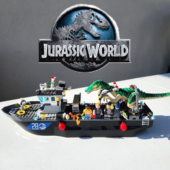 Lego | Toys | Lego Jurassic World Park Baryonyx Dinosaur Boat Escape ...